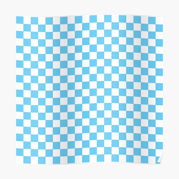 "Light Blue Checkerboard Pattern " Poster by CFAT | Redbubble