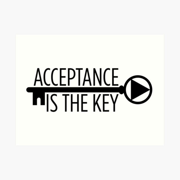 "Acceptance (AA Slogan)" Art Print for Sale by RecoveryGift | Redbubble