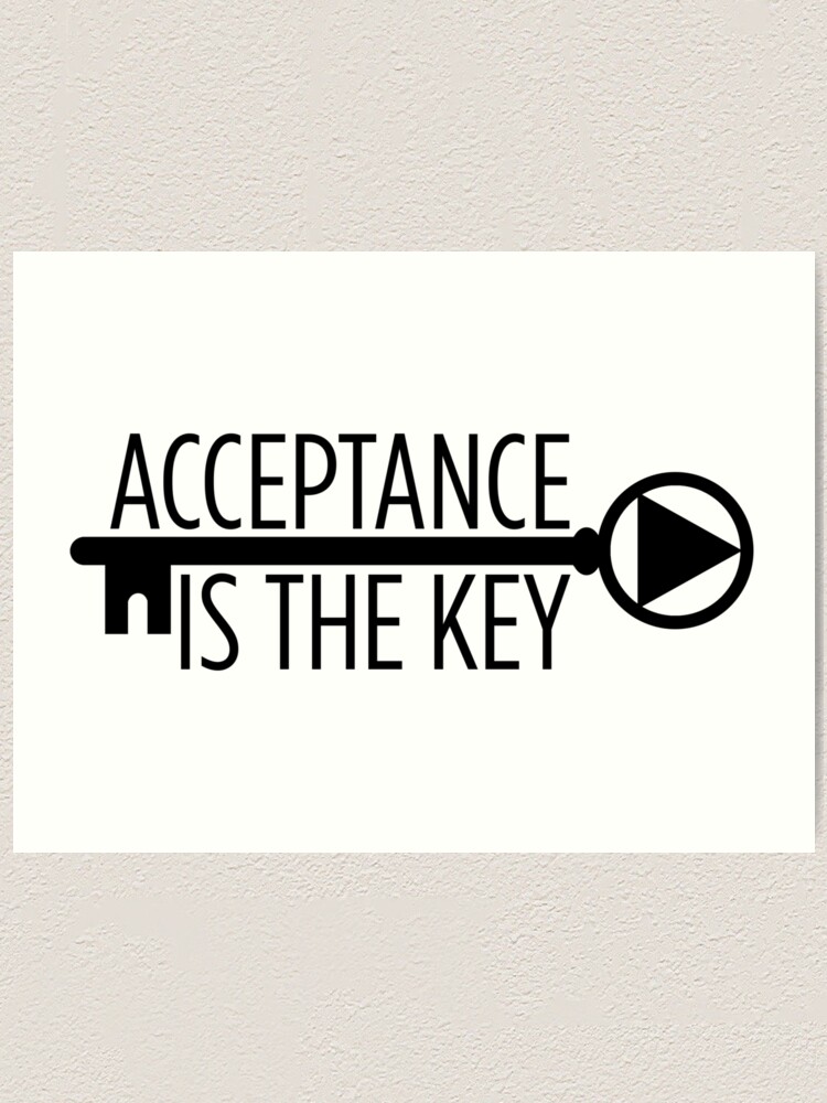 "Acceptance (AA Slogan)" Art Print for Sale by RecoveryGift | Redbubble