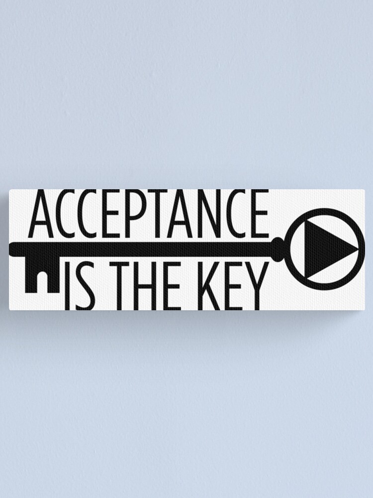 "Acceptance (AA Slogan)" Canvas Print by RecoveryGift | Redbubble