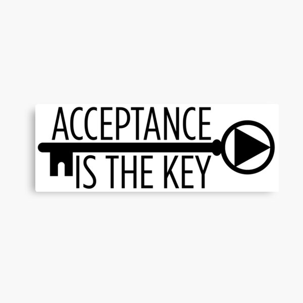 "Acceptance (AA Slogan)" Canvas Print by RecoveryGift | Redbubble