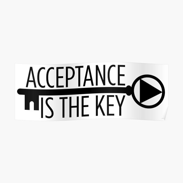 "Acceptance (AA Slogan)" Poster for Sale by RecoveryGift | Redbubble