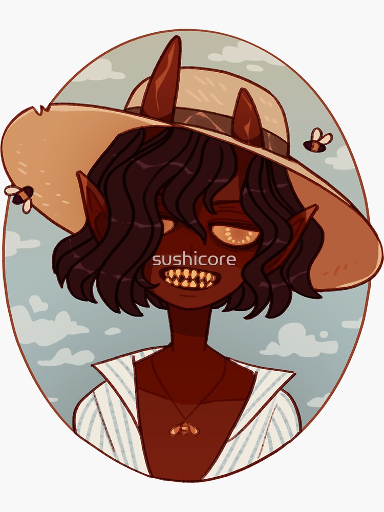 "a friendly face" Sticker for Sale by sushicore | Redbubble