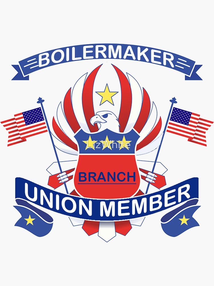 "Boilermaker Union Member American Flags Eagle" Sticker for Sale by ...