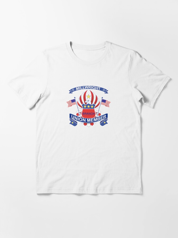 "Millwright Union Member American Flags Eagle" T-shirt by LizWhite ...