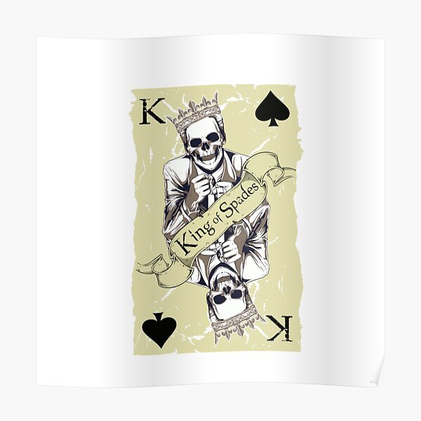 "Skeleton King of Spades" Poster for Sale by ClothingSimple | Redbubble