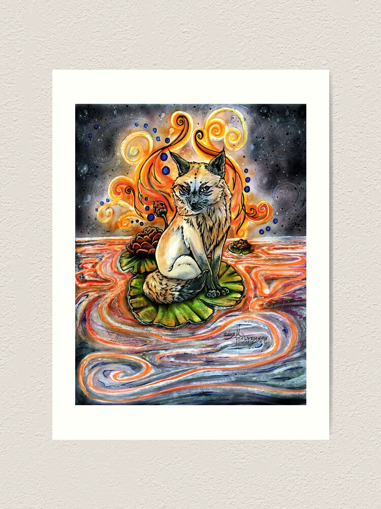 "Lily Kitsune" Art Print for Sale by Knyghtshade | Redbubble