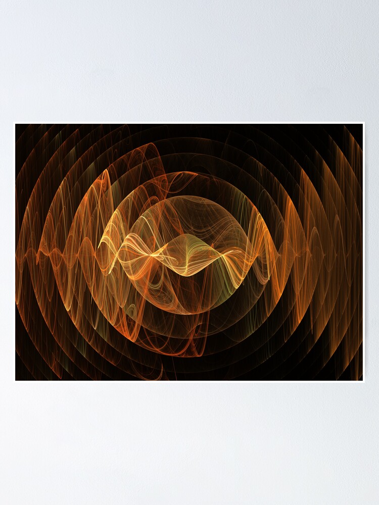 "Orange Sound Waves" Poster by dbenoit | Redbubble