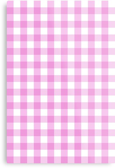 "Pink Gingham Pattern" Metal Print by newburyboutique | Redbubble