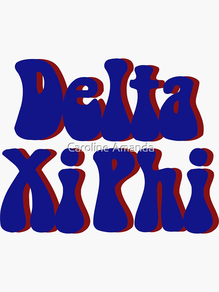 "Delta Xi Phi" Sticker for Sale by Caroline Amanda | Redbubble