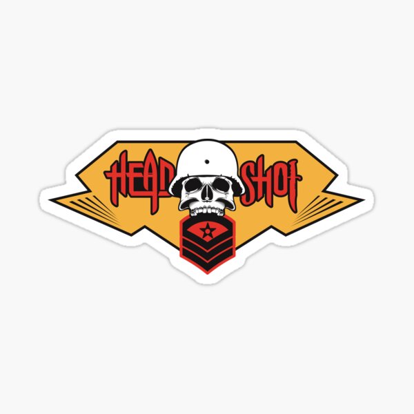 "Head Shot : Skull Helmet/ Army Soldier" Sticker by monsur | Redbubble