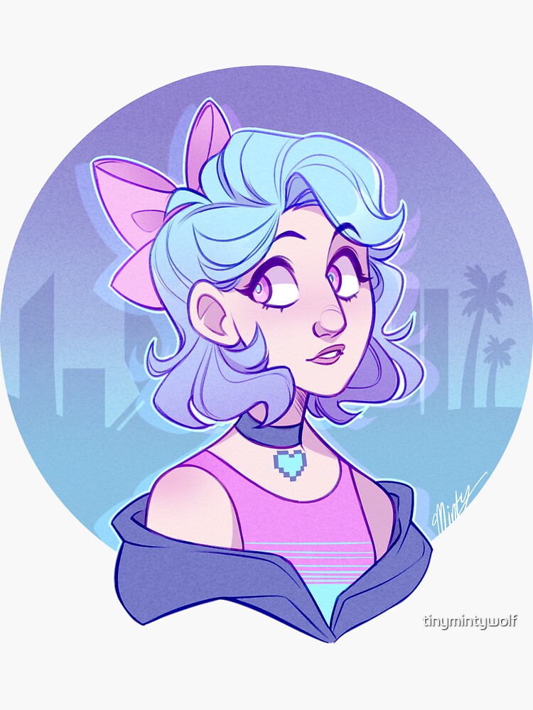 "Mia " Sticker for Sale by tinymintywolf | Redbubble