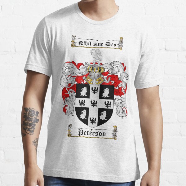 "Peterson Family Crest / Peterson Coat of Arms T-Shirt" T-shirt by ...