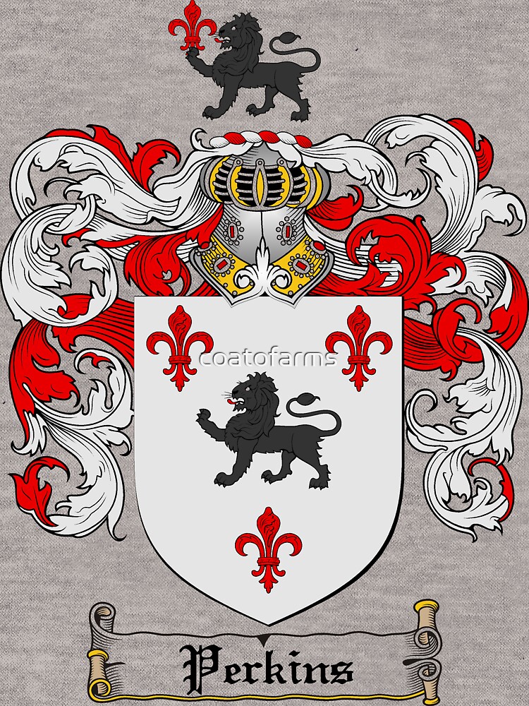 "Perkins Family Crest / Perkins Coat of Arms T-Shirt" Lightweight ...