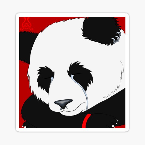 "Emo Panda" Sticker for Sale by yaggydigital | Redbubble