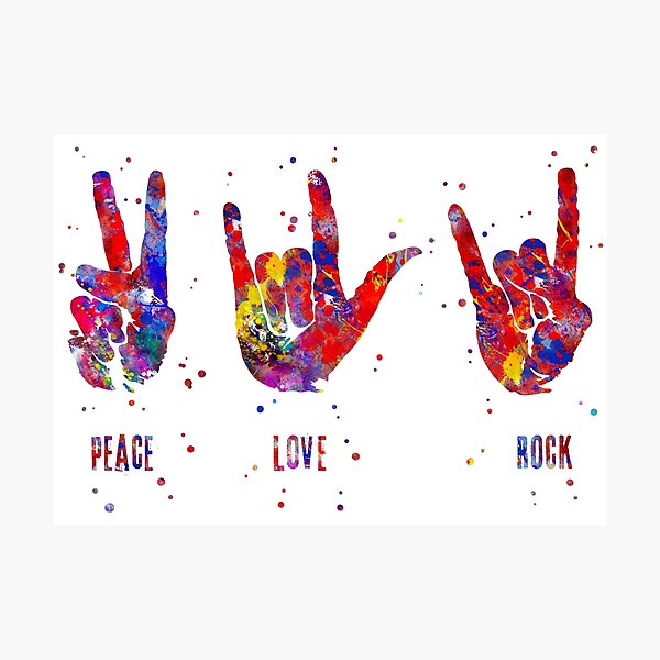 "ASL sign language, peace sign, love sign, rock sign, peace love rock ...