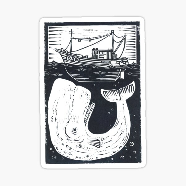 "Moby Dick" Sticker for Sale by Noahwarnes | Redbubble