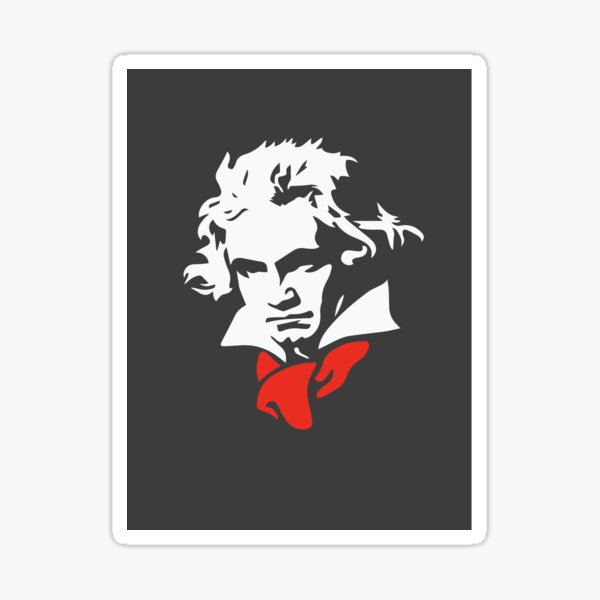 "Ludwig van Beethoven" Sticker by Dipardiou | Redbubble