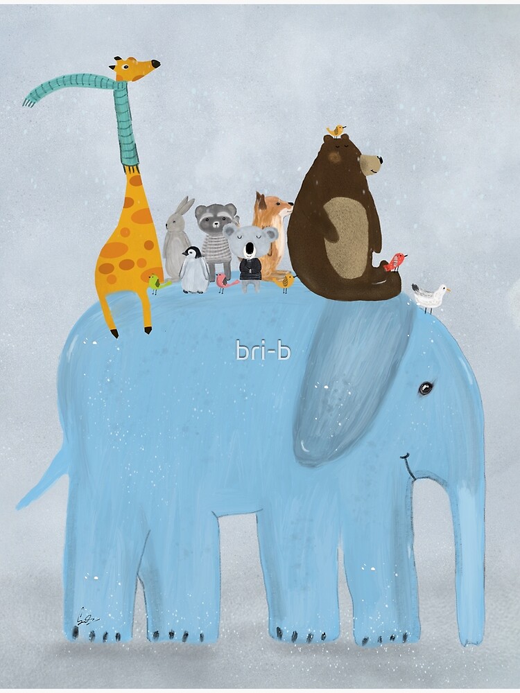 "the big blue elephant" Framed Art Print for Sale by bri-b | Redbubble