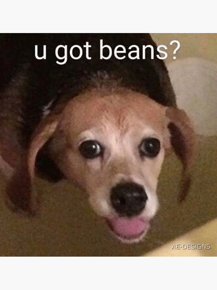 "u got beans?" Sticker for Sale by AE-DESIGNS | Redbubble
