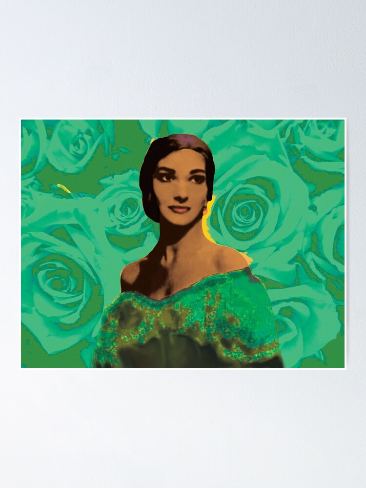 "Maria Callas " Poster for Sale by Tefta | Redbubble