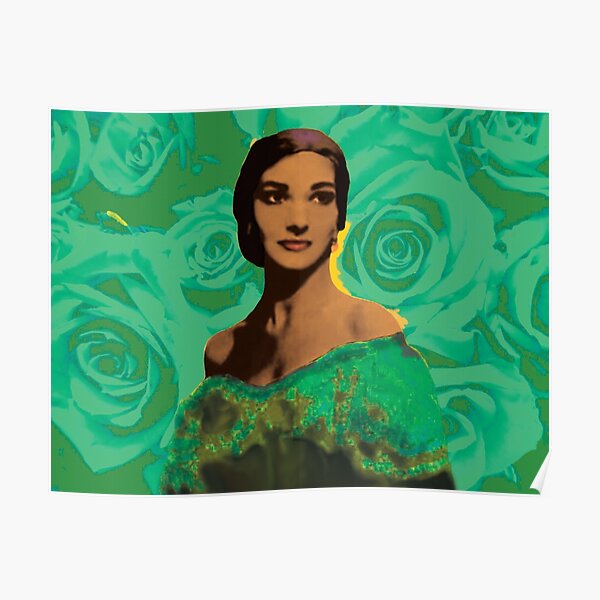 "Maria Callas " Poster for Sale by Tefta | Redbubble