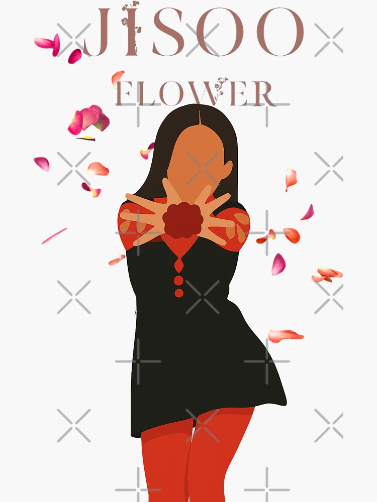 "Jisoo Flower design" Sticker for Sale by TheNoova | Redbubble
