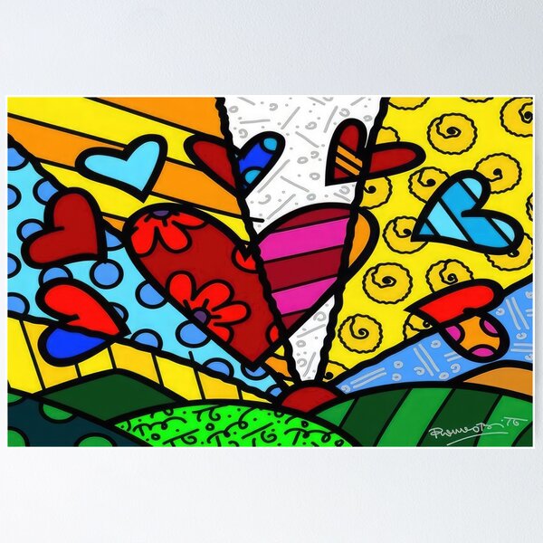 "romero britto - romero britto - romero britto" Poster for Sale by ...