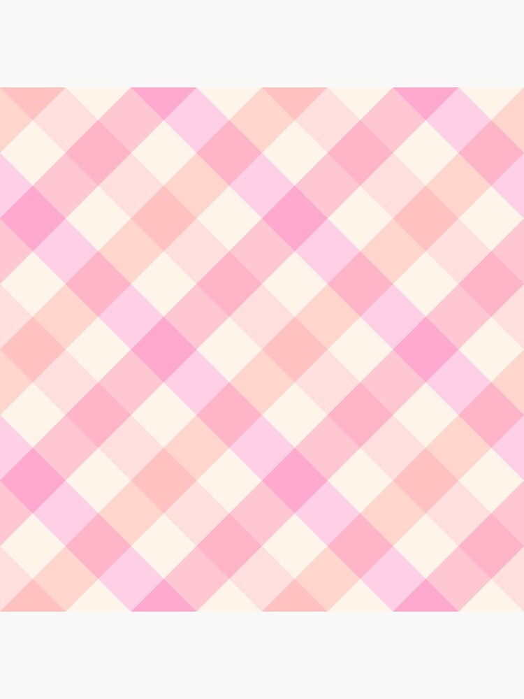 "Light Pink Gingham Plaid " Canvas Print by newburyboutique | Redbubble