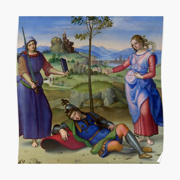 "Vision of a Knight (Raphael)" Poster by ArtHistorical | Redbubble