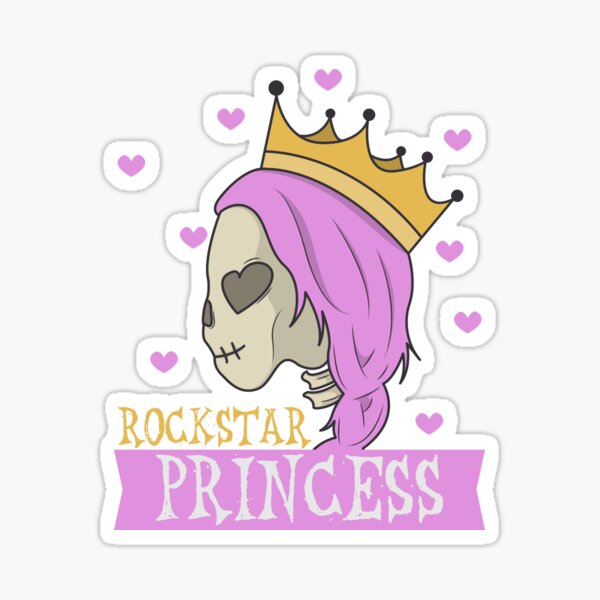 "Skeleton Princess Rockstar" Sticker by tarek25 | Redbubble