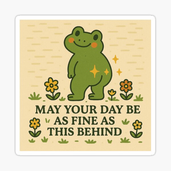 "Cute Frog Motivation Meme - May your day be fine as this behind ...