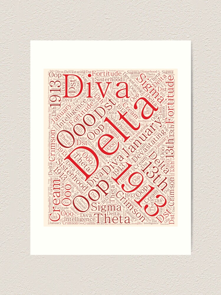 "Delta Diva Word Art" Art Print for Sale by AlienatedOpus | Redbubble