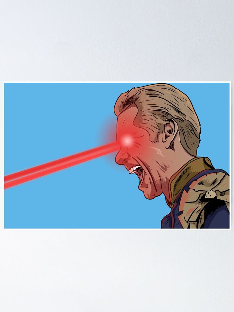 "Homelander Laser Eyes" Poster for Sale by blacksnowcomics | Redbubble