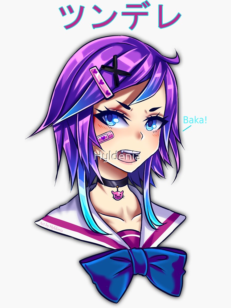 "tsundere" Sticker by Hyldenia | Redbubble