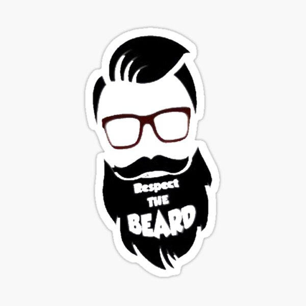 "Respect the Beard" Sticker for Sale by Joyfultees | Redbubble