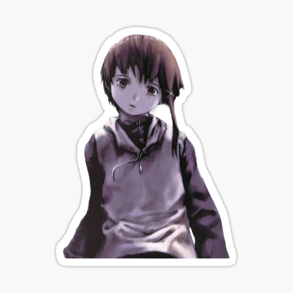 "Serial experiments lain" Sticker for Sale by yobeme | Redbubble