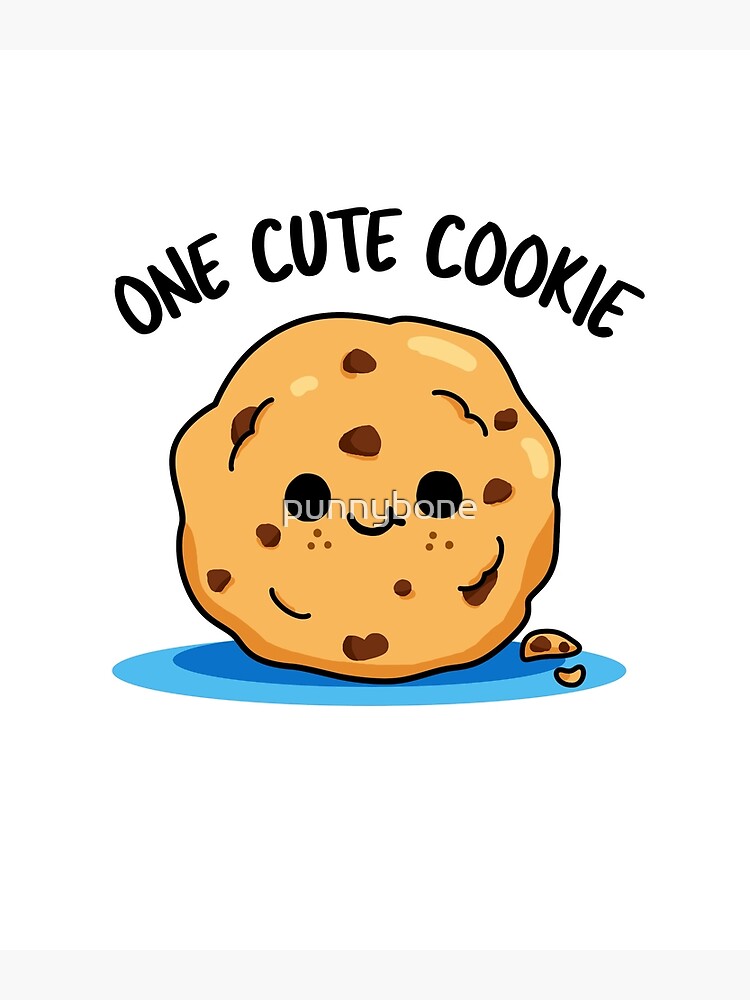 "One Cute Cookie Food Pun" Poster by punnybone | Redbubble