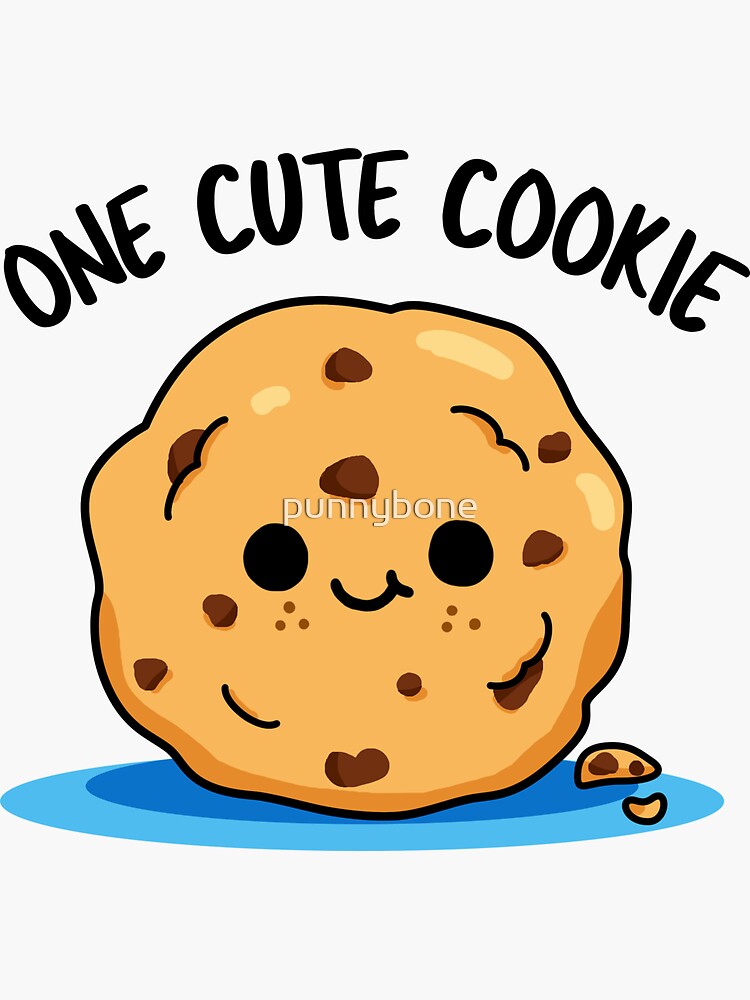 "One Funny Cookie Funny Food Puns " Sticker for Sale by punnybone ...