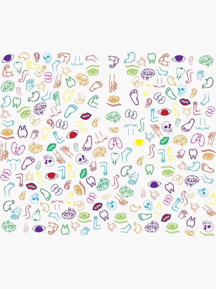 "Body Parts" Sticker by ritualwaves | Redbubble