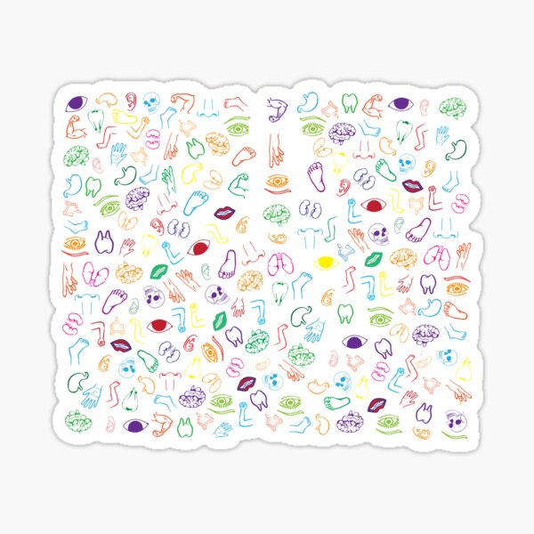 "Body Parts" Sticker by ritualwaves | Redbubble