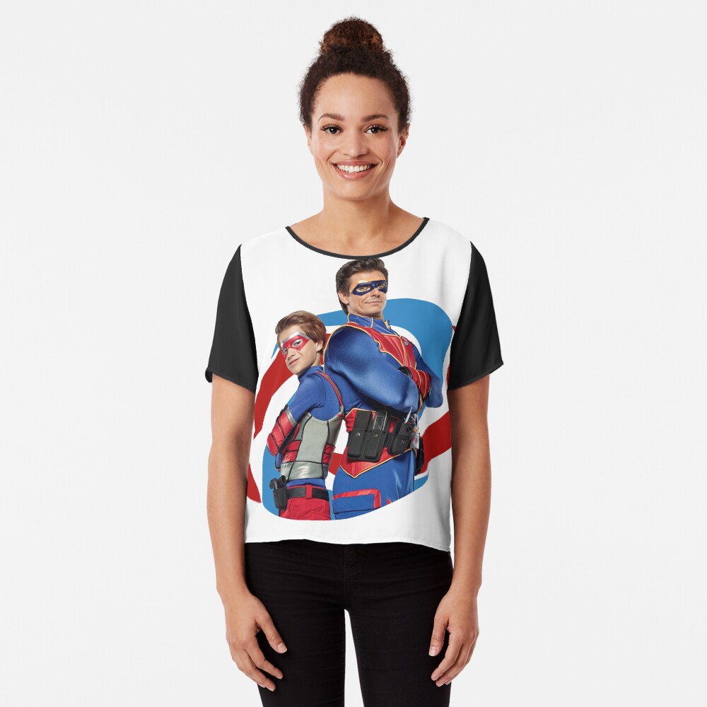 "Captain Man and Kid Danger" Sticker for Sale by Linneke | Redbubble