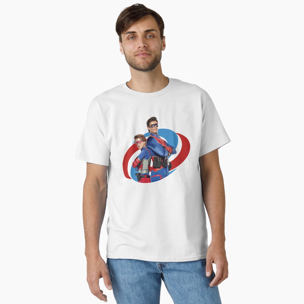 "Captain Man and Kid Danger" Sticker for Sale by Linneke | Redbubble