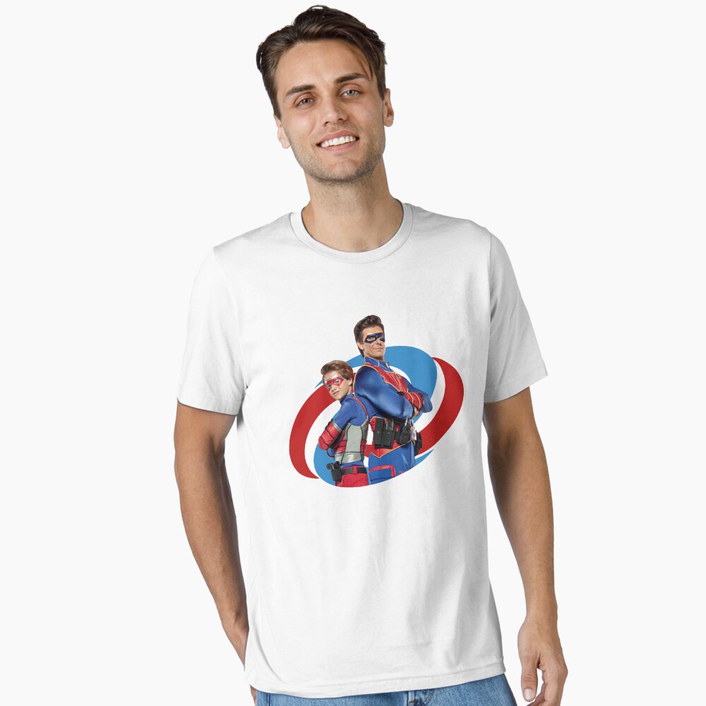 "Captain Man and Kid Danger" Sticker for Sale by Linneke | Redbubble