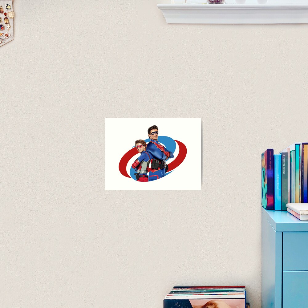"Captain Man and Kid Danger" Art Print by Linneke | Redbubble