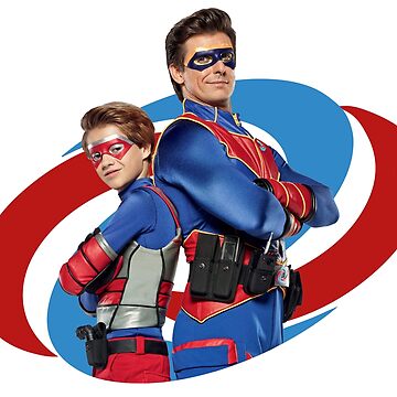 "Captain Man and Kid Danger" Sticker for Sale by Linneke | Redbubble