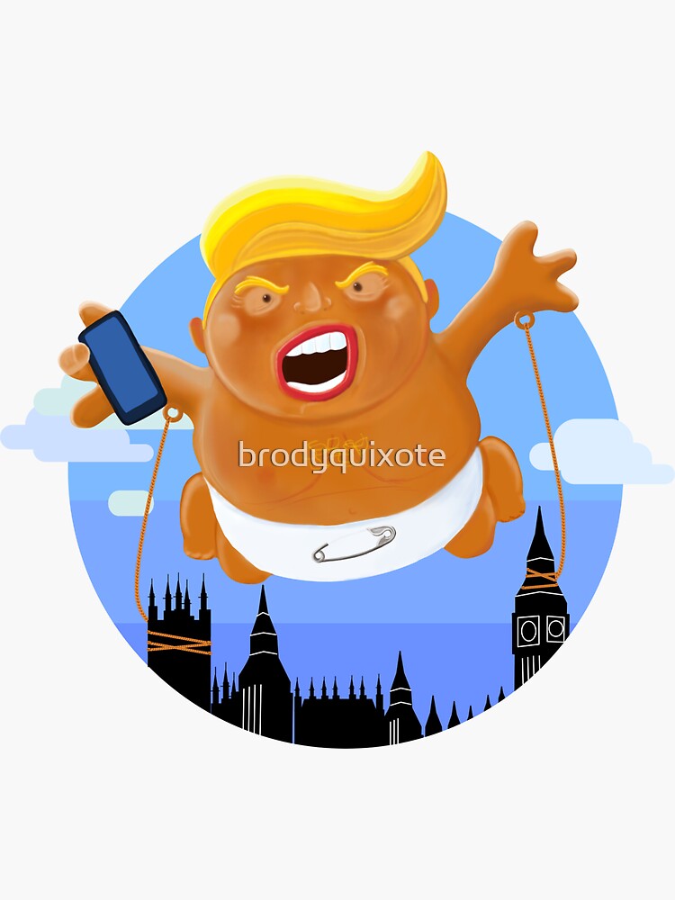 "Trump Big Graphic Inflatable Baby Blimp Balloon" Sticker for Sale by ...