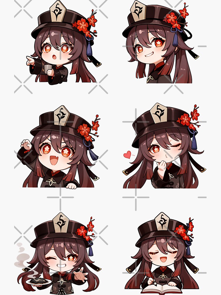 "Hu Tao Genshin Impact Sticker Pack 07" Sticker for Sale by hypelapse ...