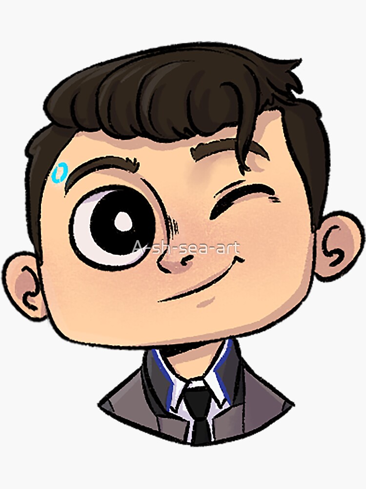 "Connor *wink*" Sticker by A-sh-sea-art | Redbubble