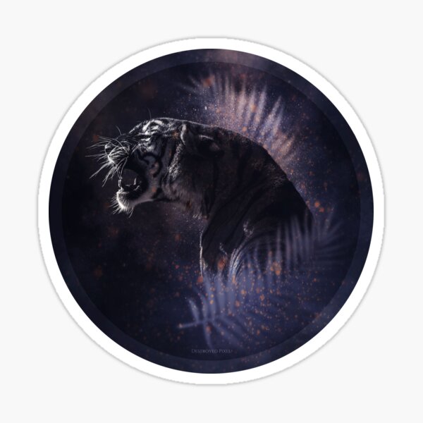 "Dusty Tiger" Sticker by Destroyed-Pixel | Redbubble